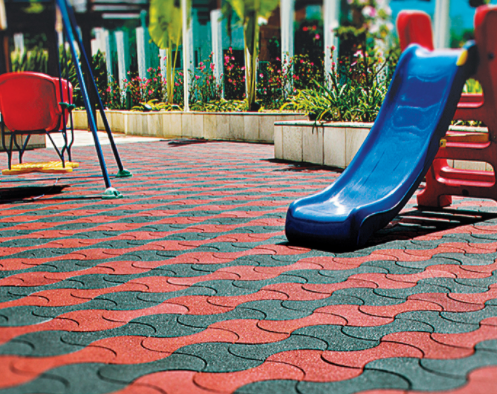 Piso Emborrachado Wave Preto